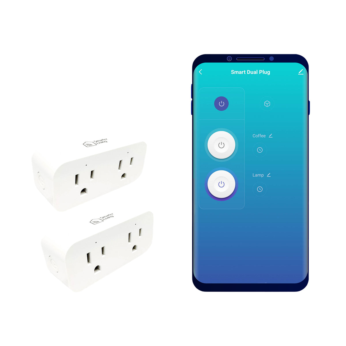 Dual Socket WiFi Smart Plug (2 Pack) — Smarter Living